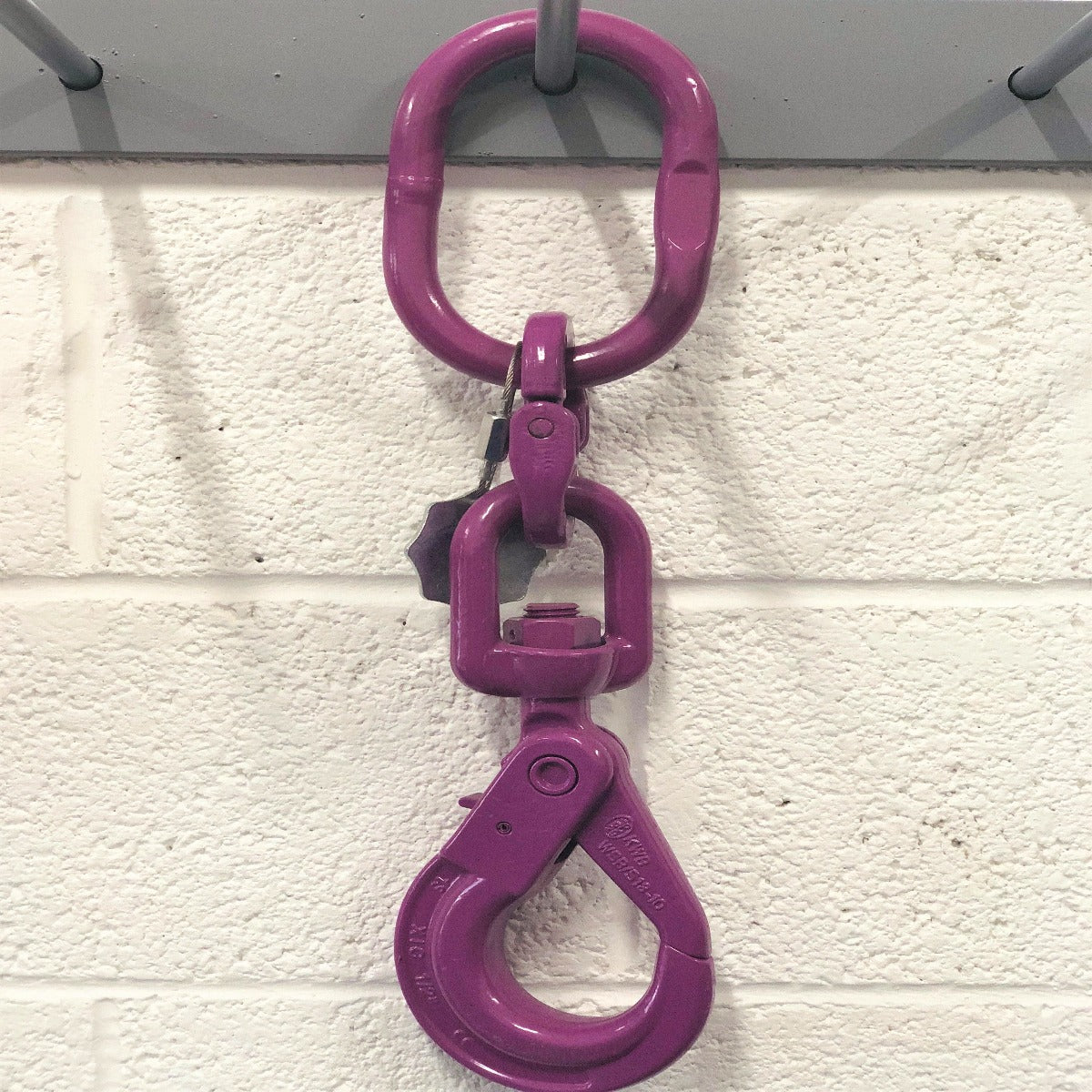 Short 6700Kg (6.7Tonne) Swivel Drop Chain @520mm Grade 100 13mm 1/2"